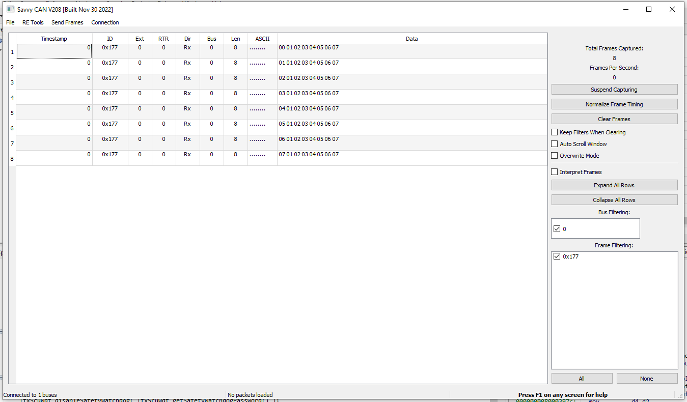 AN020: SavvyCAN, CAN bus analyzer