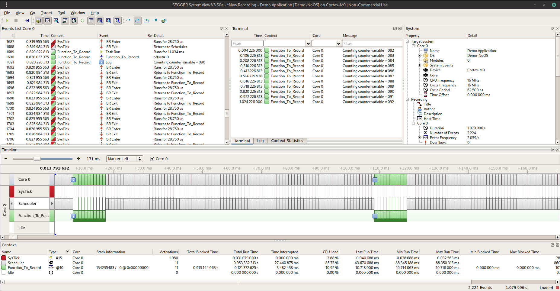 AN009: Live trace with Segger SystemView