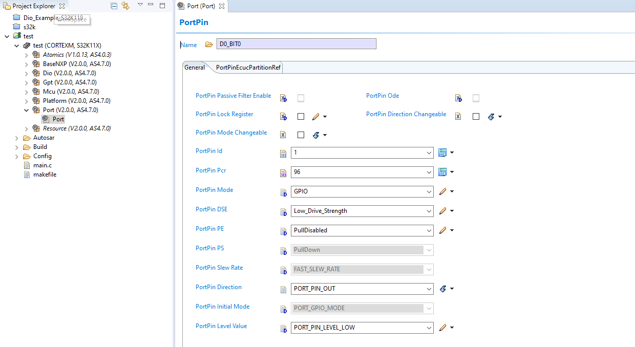 Part I: Port and Dio drivers