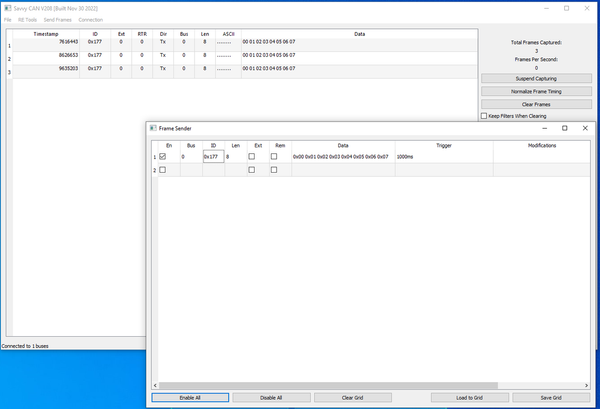AN020: SavvyCAN, CAN bus analyzer