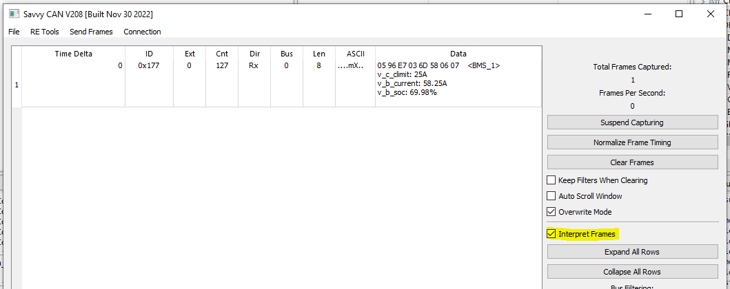 AN020: SavvyCAN, CAN bus analyzer